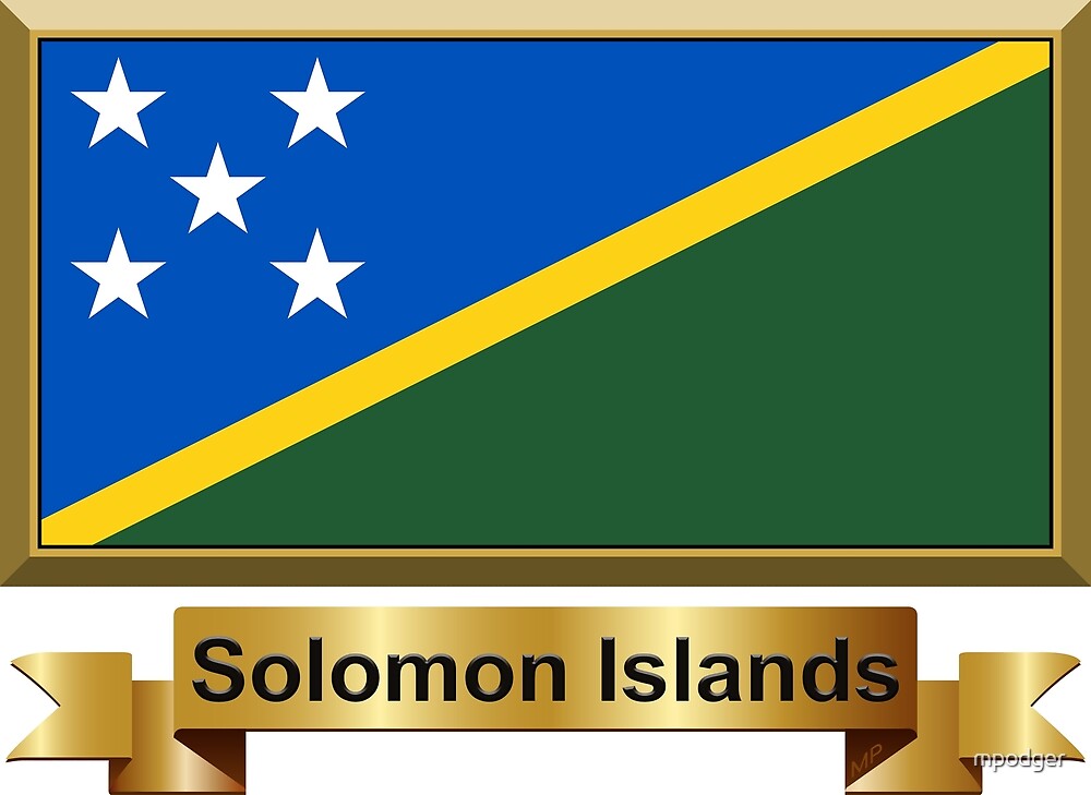 "Solomon Islands Flag Gifts, Masks, Stickers & Products (N)" by mpodger ...