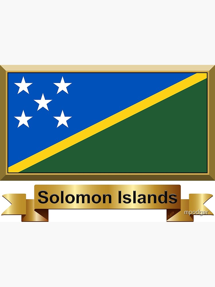 "Solomon Islands Flag Gifts, Masks, Stickers & Products (N)" Poster for ...