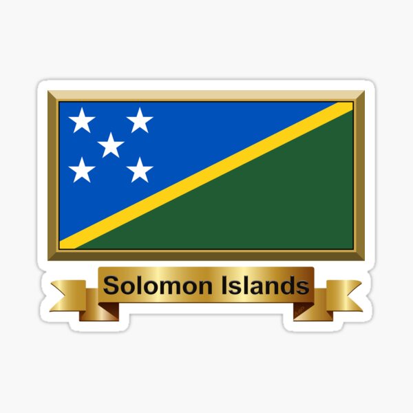 "Solomon Islands Flag Gifts, Masks, Stickers & Products (N)" Sticker by ...
