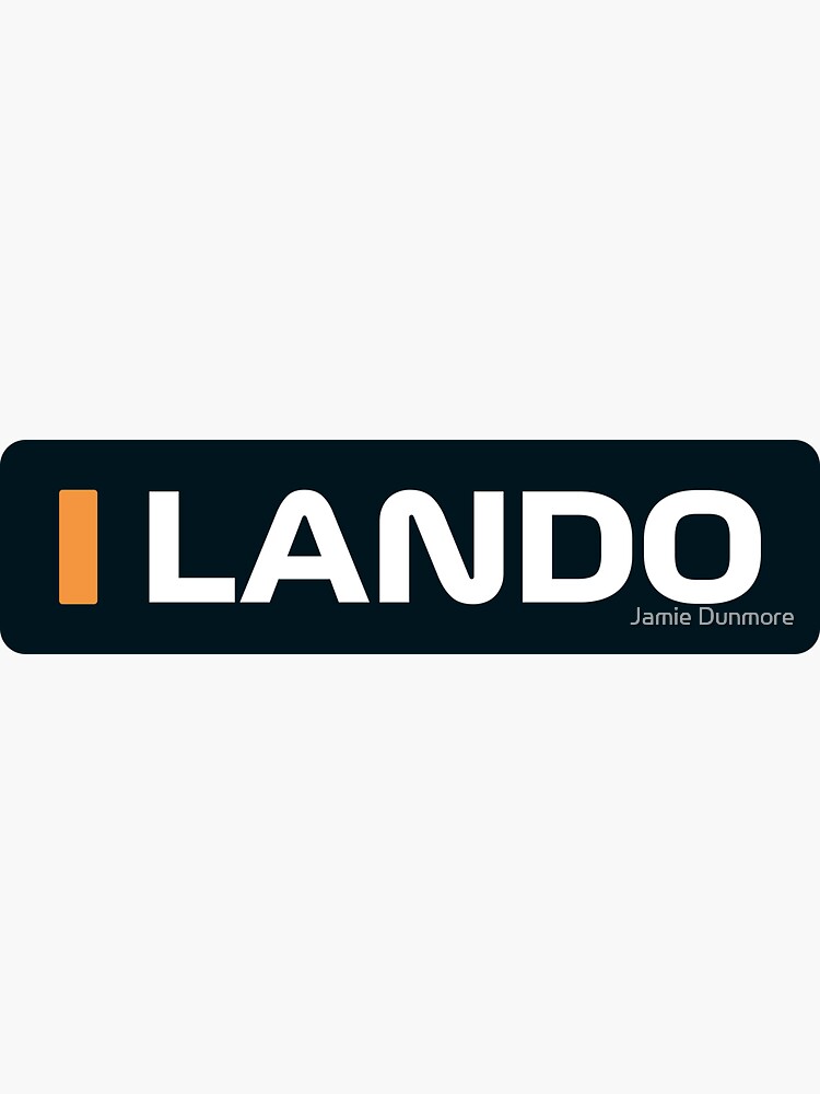 "Lando name tag" Sticker for Sale by jamiednm | Redbubble