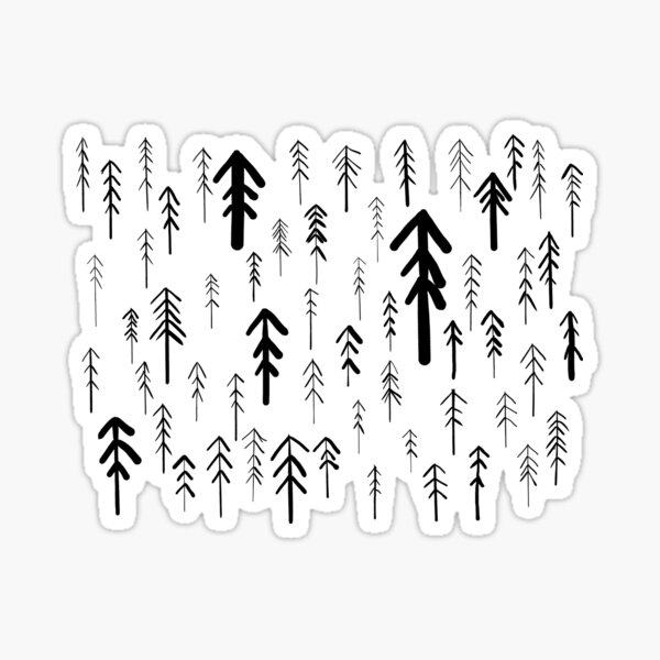 "Fir trees" Sticker by CarnetH | Redbubble