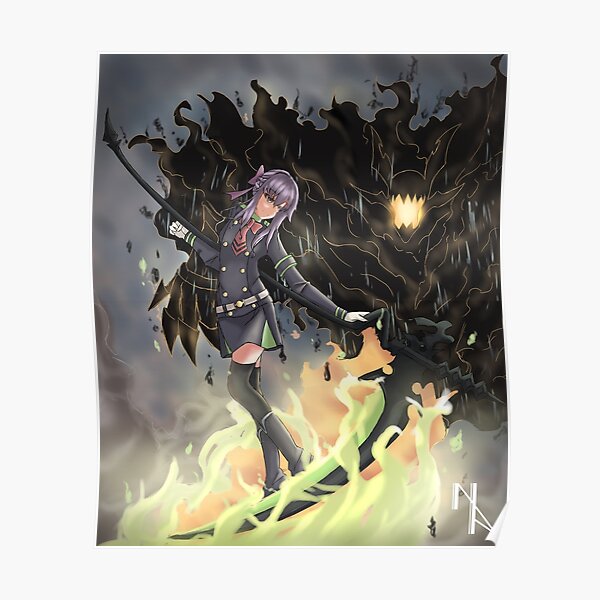 "owari no seraph hiiragi shinoa FanArt" Poster by vommetal | Redbubble