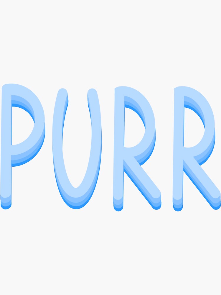 "Baby Blue PURR" Sticker for Sale by monsoonegy | Redbubble