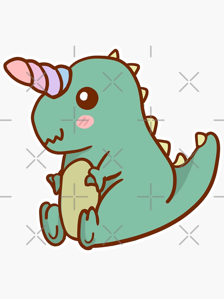 "unisaur the dinocorn" Sticker for Sale by EllyBurg | Redbubble
