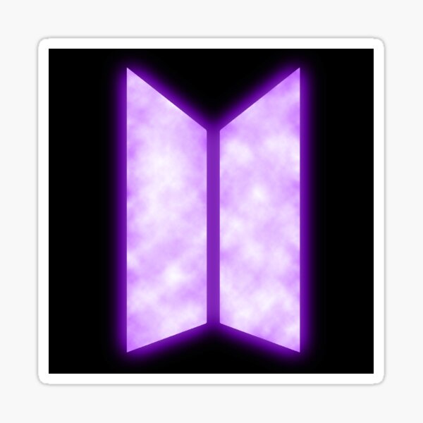 "BTS Logo Purple Glow" Sticker by nymphalidae | Redbubble