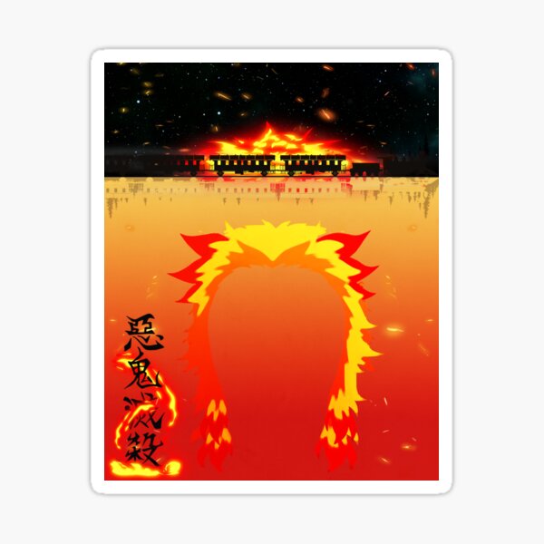 "Fire Breathing - Hashira" Sticker for Sale by Dahrkmezalf | Redbubble