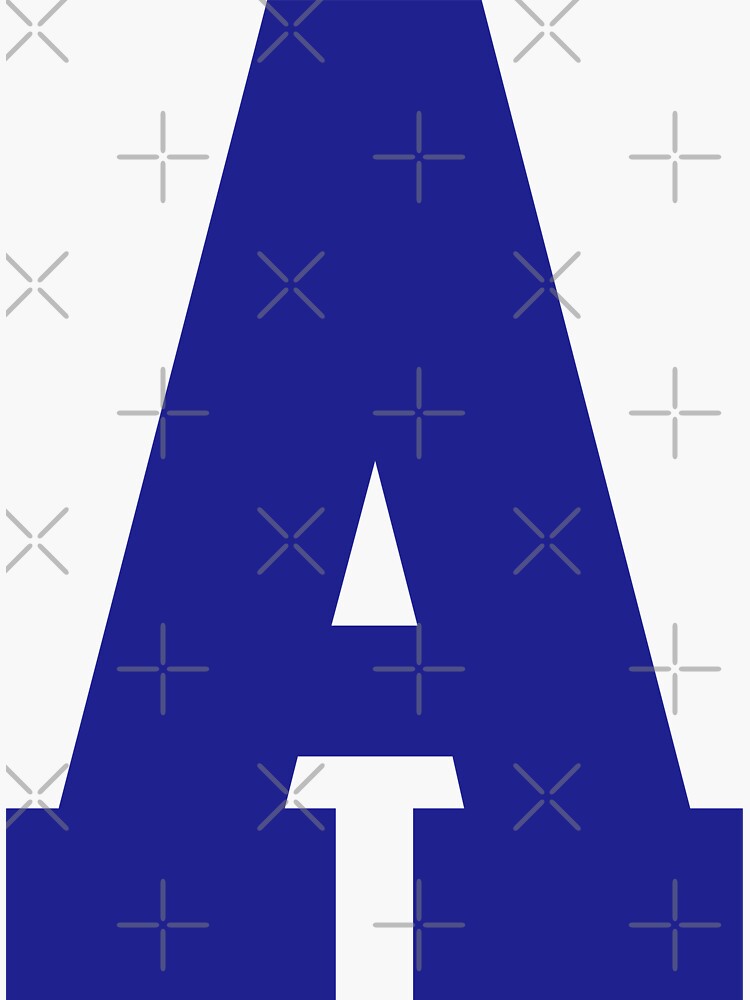 "Alphabet, Blue A, Sports letter A" Sticker for Sale by TheCultStuff ...