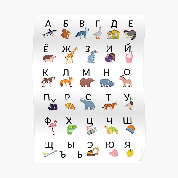 "Russian Alphabet Poster" Poster for Sale by BelleriDesign | Redbubble