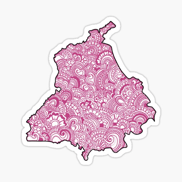 "Punjab map doodle" Sticker by jasleenM | Redbubble