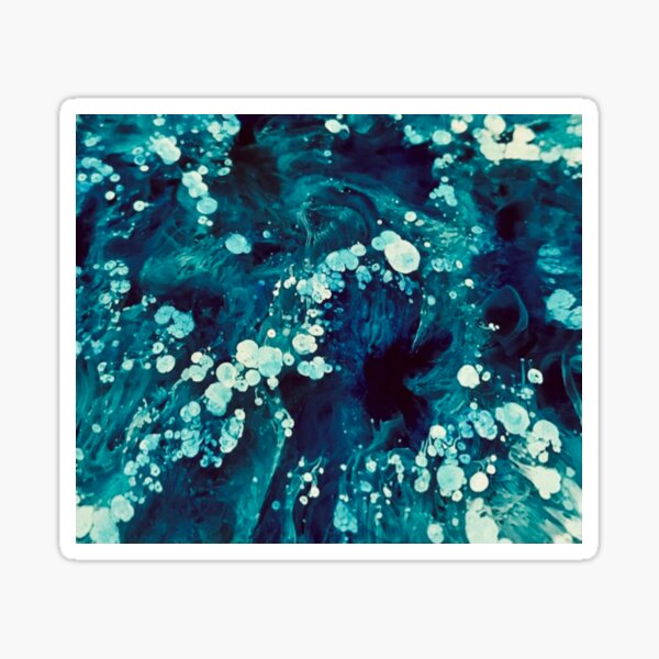 "Blue Aqua Ocean Boost Art" Sticker for Sale by BarayStudio | Redbubble