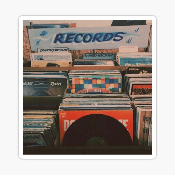 "records" Sticker for Sale by skylarr27 | Redbubble