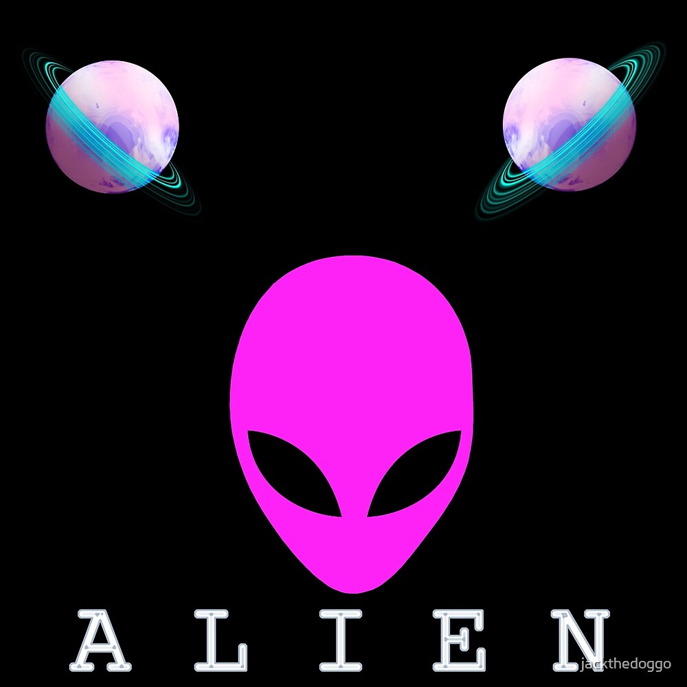 "Alien Aesthetic w/ planets " by jackthedoggo | Redbubble