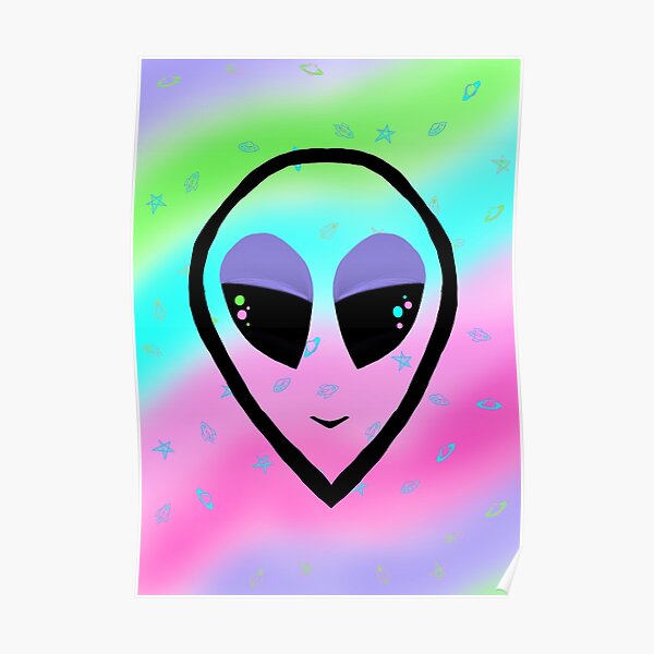 "Alien Pastel" Poster by ArianaBell1997 | Redbubble