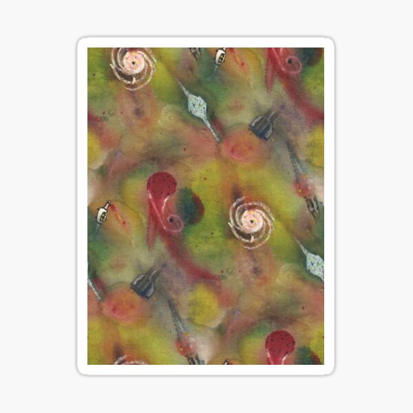 "Colour Space Scene With Hessian Texture" Sticker by halien | Redbubble