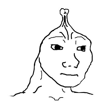 "Small Brain Wojak" Sticker for Sale by demandwear | Redbubble