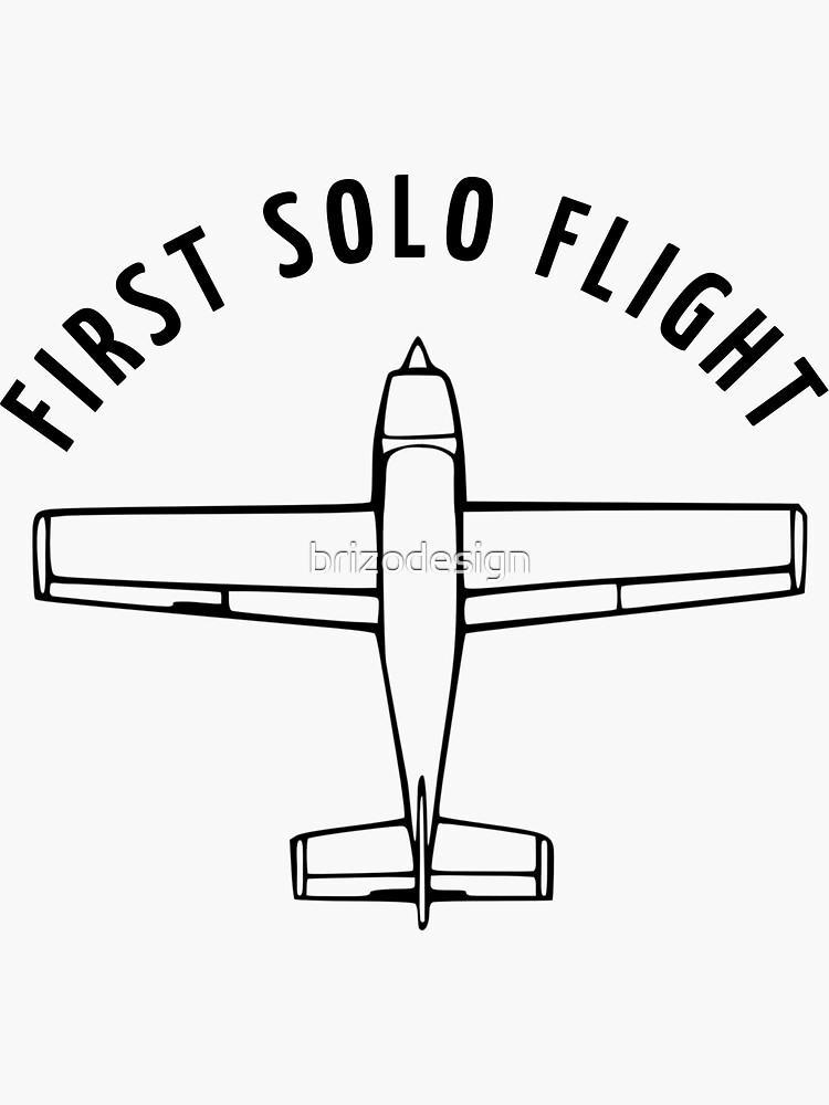 "First Solo Flight" Sticker by brizodesign | Redbubble