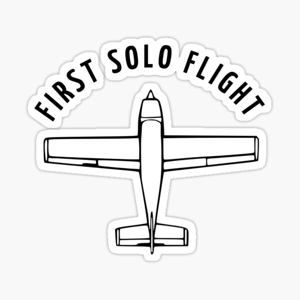 "First Solo Flight" Sticker by brizodesign | Redbubble