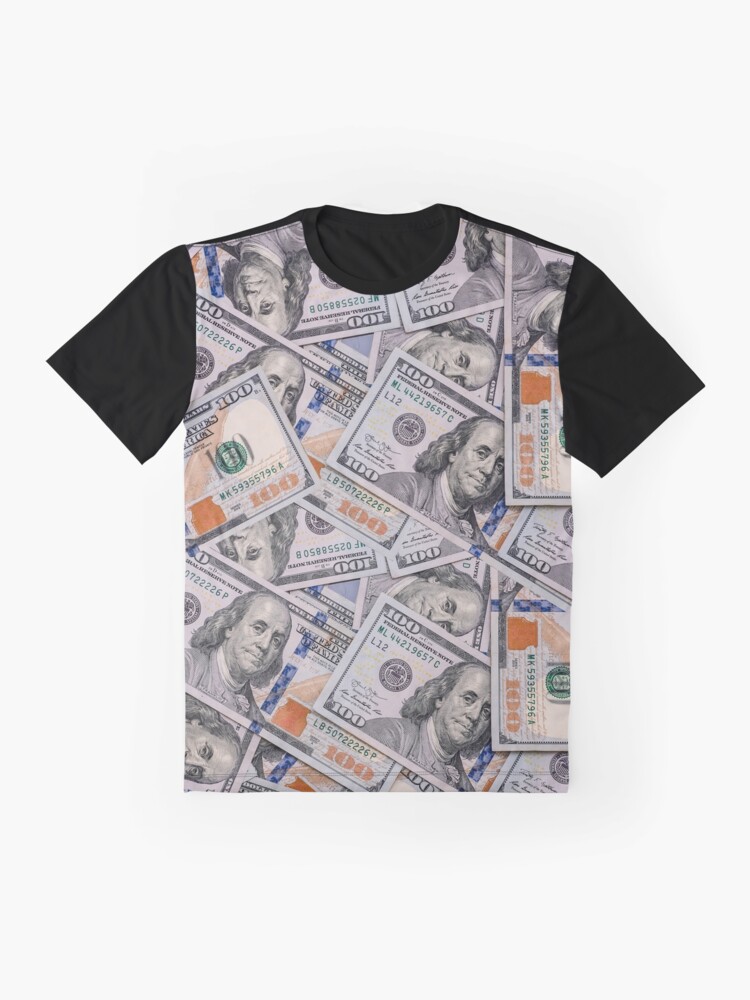 "US Currency 100 dollar bill motif" T-shirt for Sale by ThomMorris ...