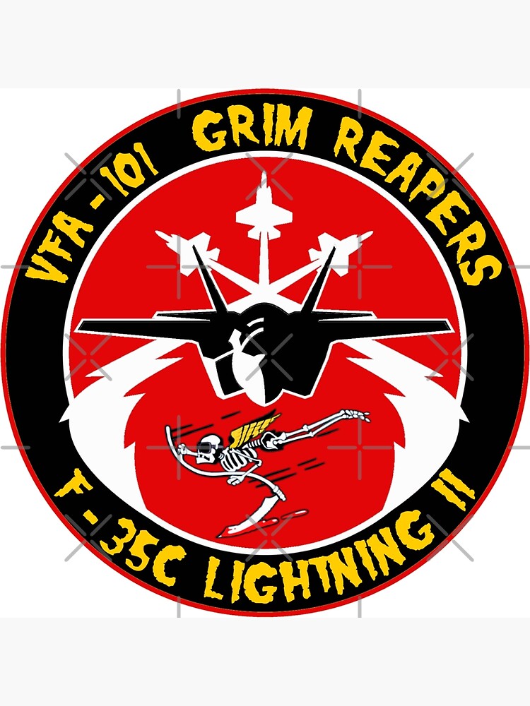 "VFA-101 Grim Reapers F-35C Lightning II" Art Print by fareast | Redbubble