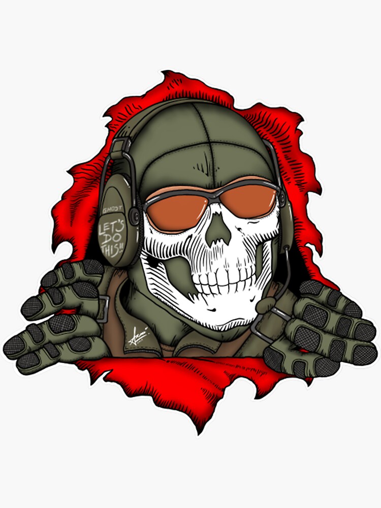 "COD C4ll 0f Dutyy Gh0st" Sticker by defensivemos | Redbubble