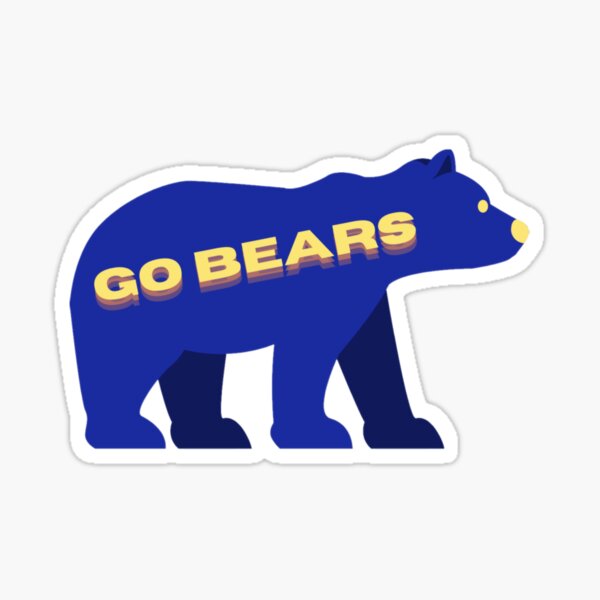"Go Bears" Sticker for Sale by grace---qian | Redbubble