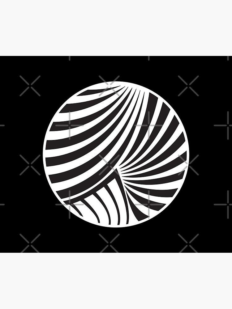 Manta «Arte de línea coreano - Arte de círculo de línea en blanco y ...