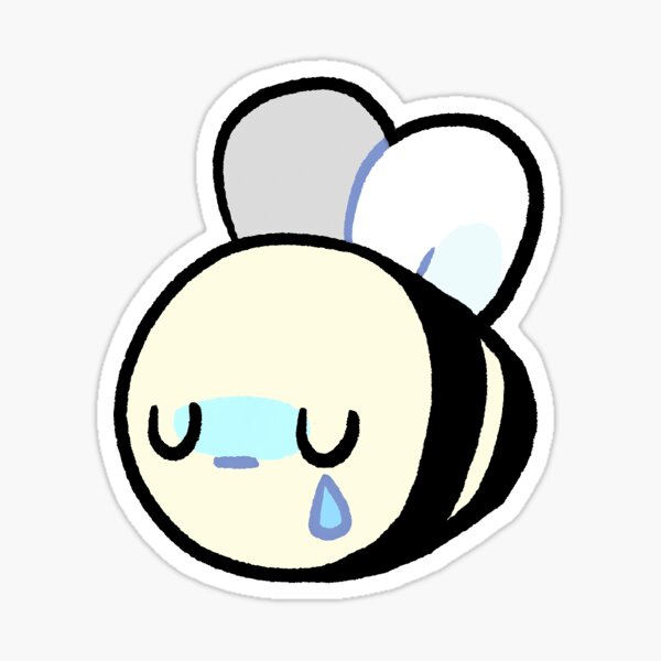 "bee sad" Sticker by peachbunni | Redbubble