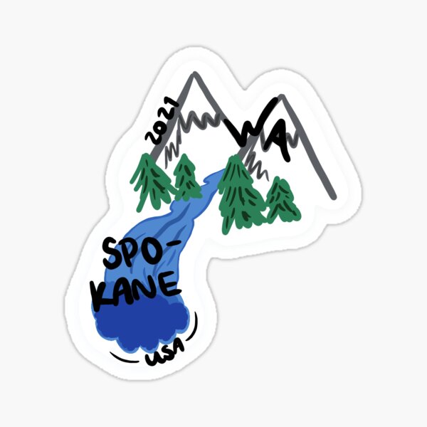 "Spokane Sticker" Sticker for Sale by ciao-b-vintage | Redbubble