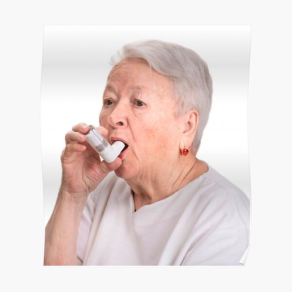 "Grandma's Inhaler " Poster for Sale by axgendy | Redbubble