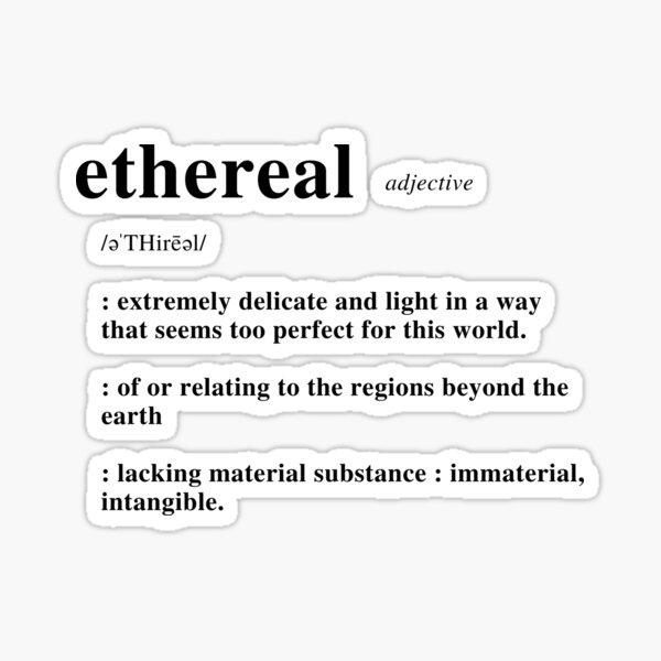 "Typography | Ethereal" Sticker for Sale by NICKYB0Y | Redbubble