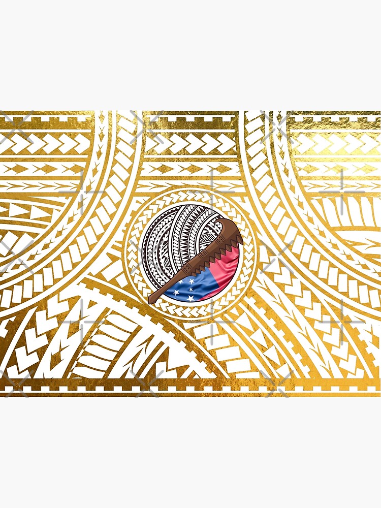 "Samoan NIFO OTI War Club Foil Tatau Design" Art Print by HueyFiji ...