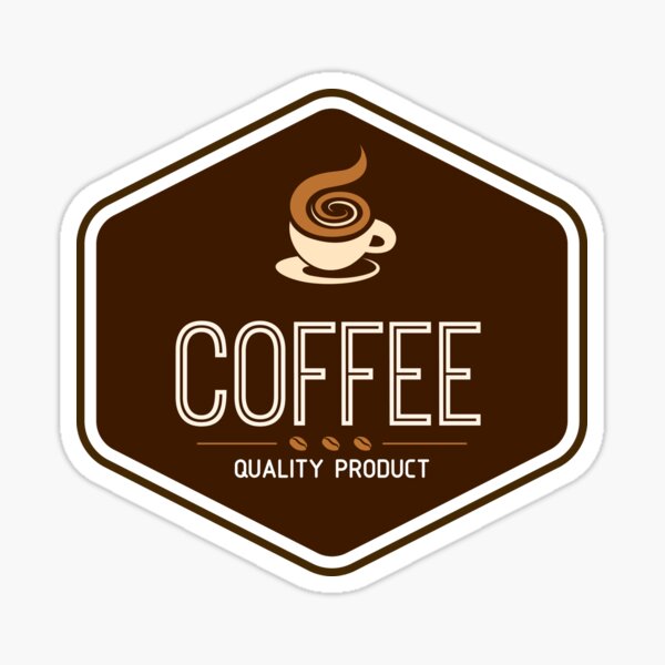 "coffee cup label " Sticker for Sale by 9comeback | Redbubble