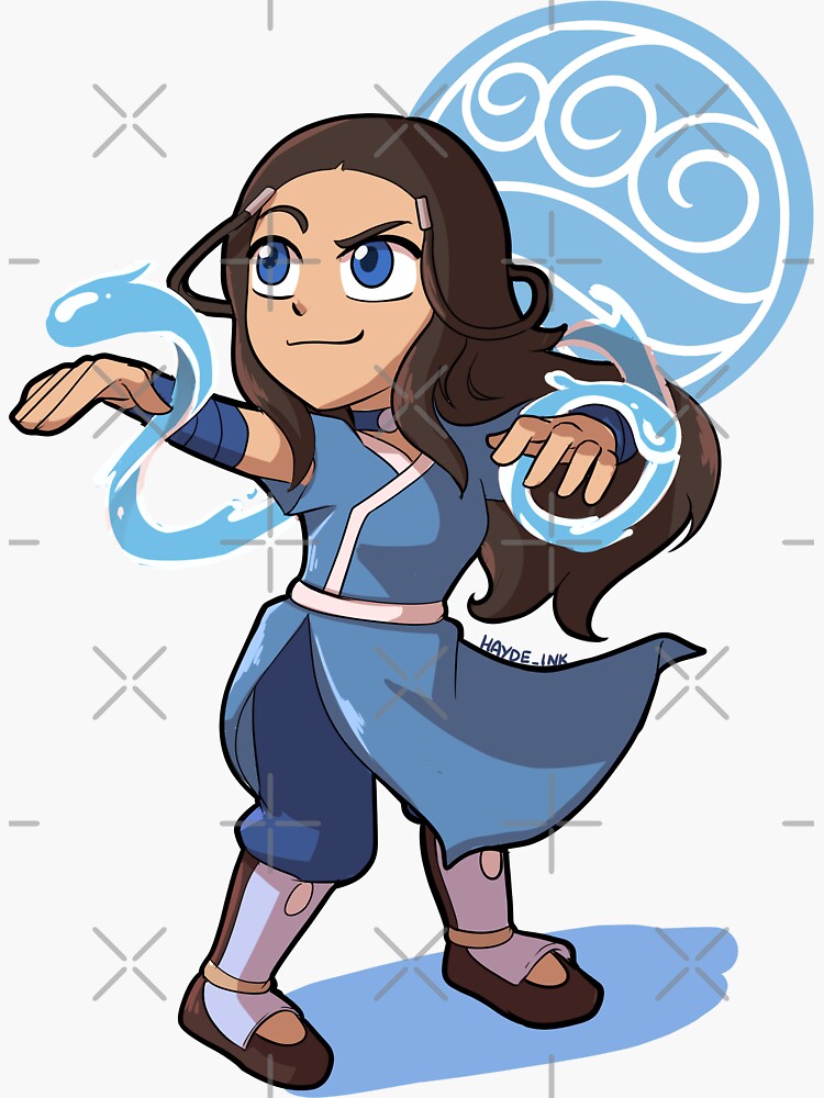 "Waterbending" Sticker by NoctusWolf | Redbubble