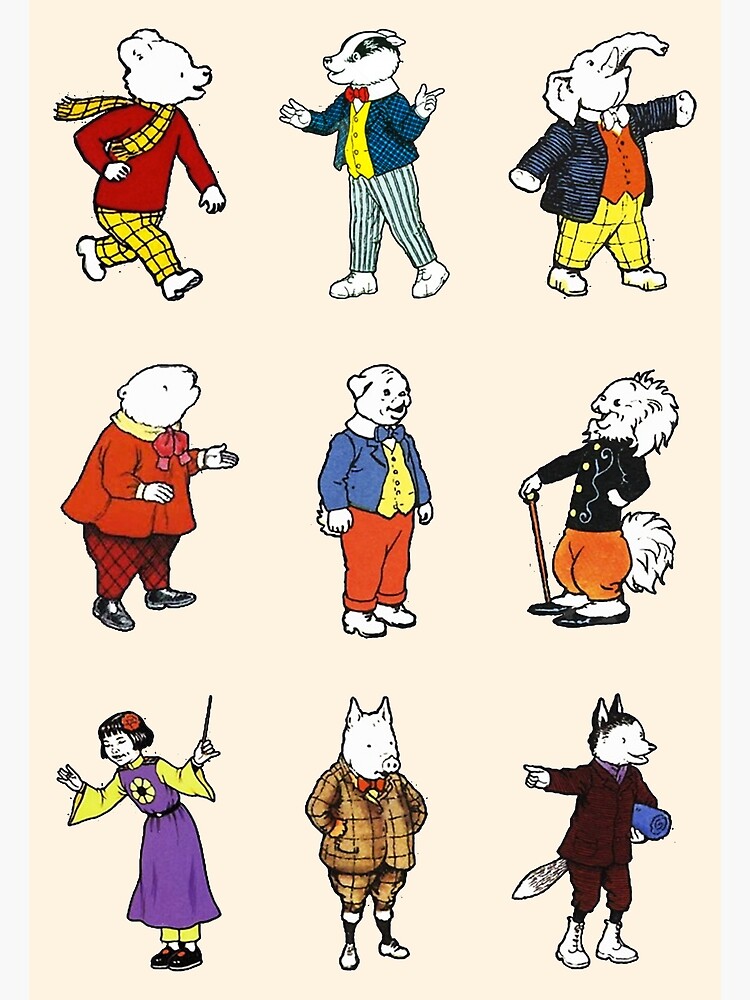 "Rupert and friends" Poster for Sale by the-classics | Redbubble
