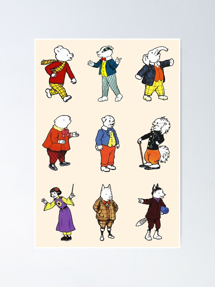 "Rupert and friends" Poster for Sale by the-classics | Redbubble