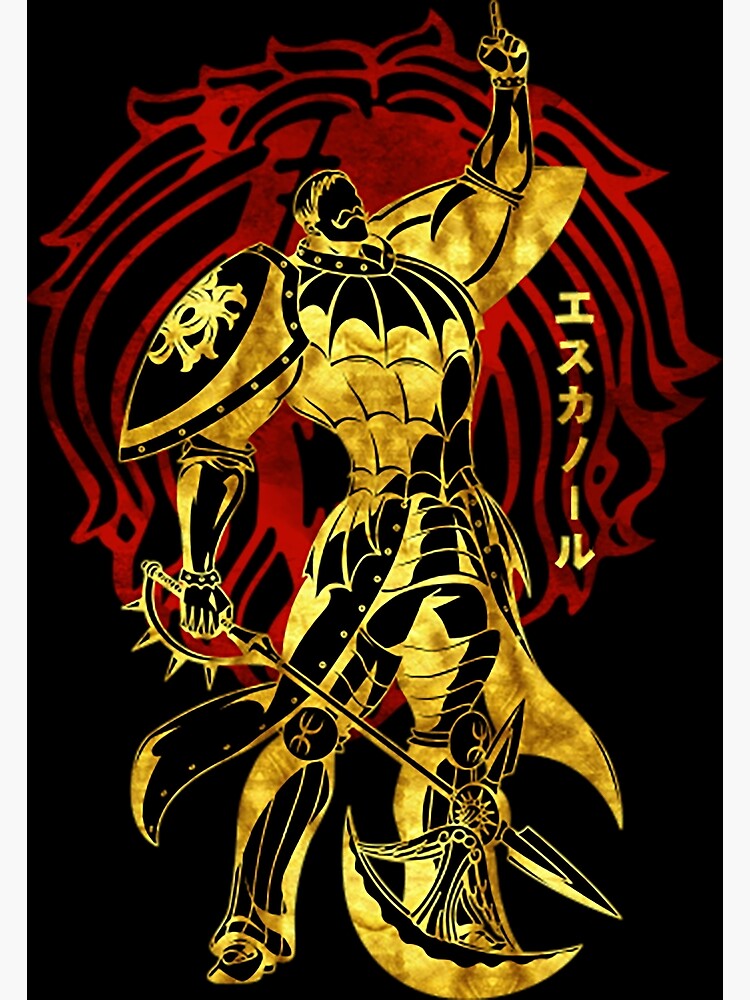 "Escanor with Armor " Poster for Sale by nonotee4609 | Redbubble