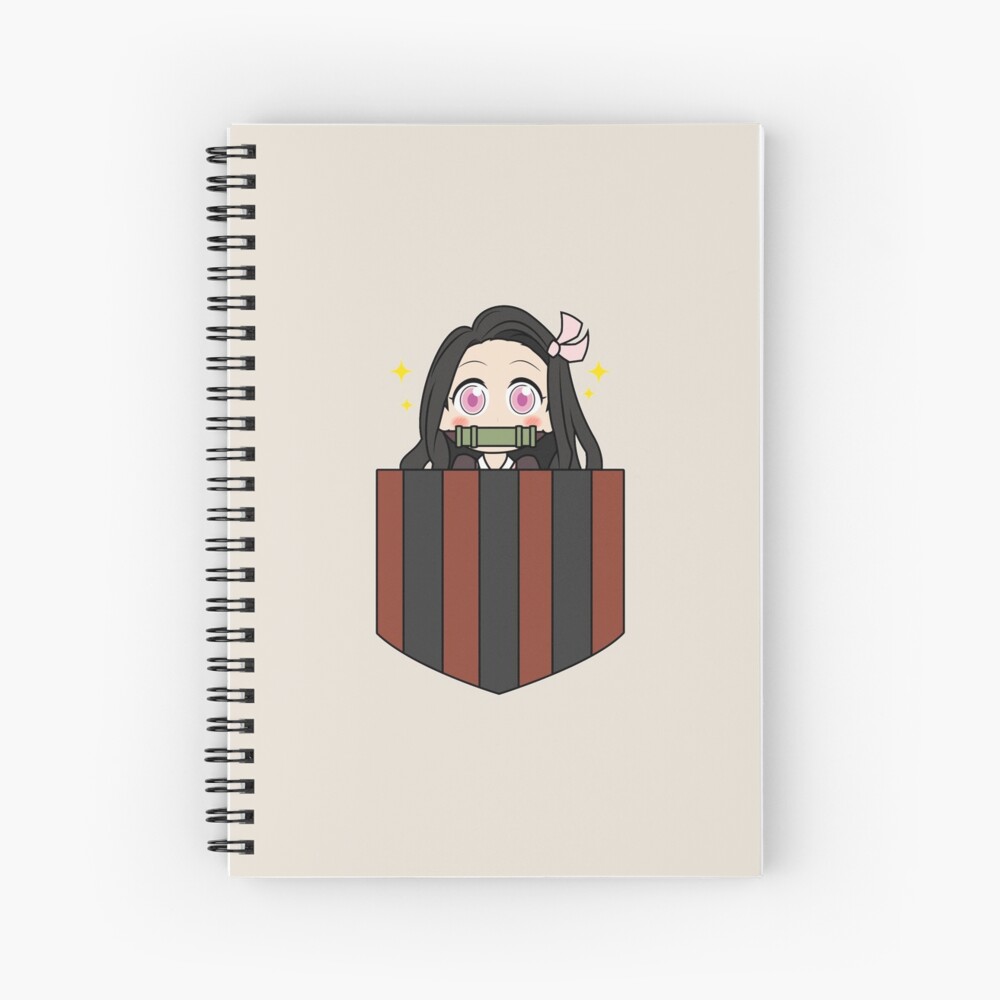 "Demon Slayer Nezuko Chibi in a Pocket" Spiral Notebook by ChibiCheems ...