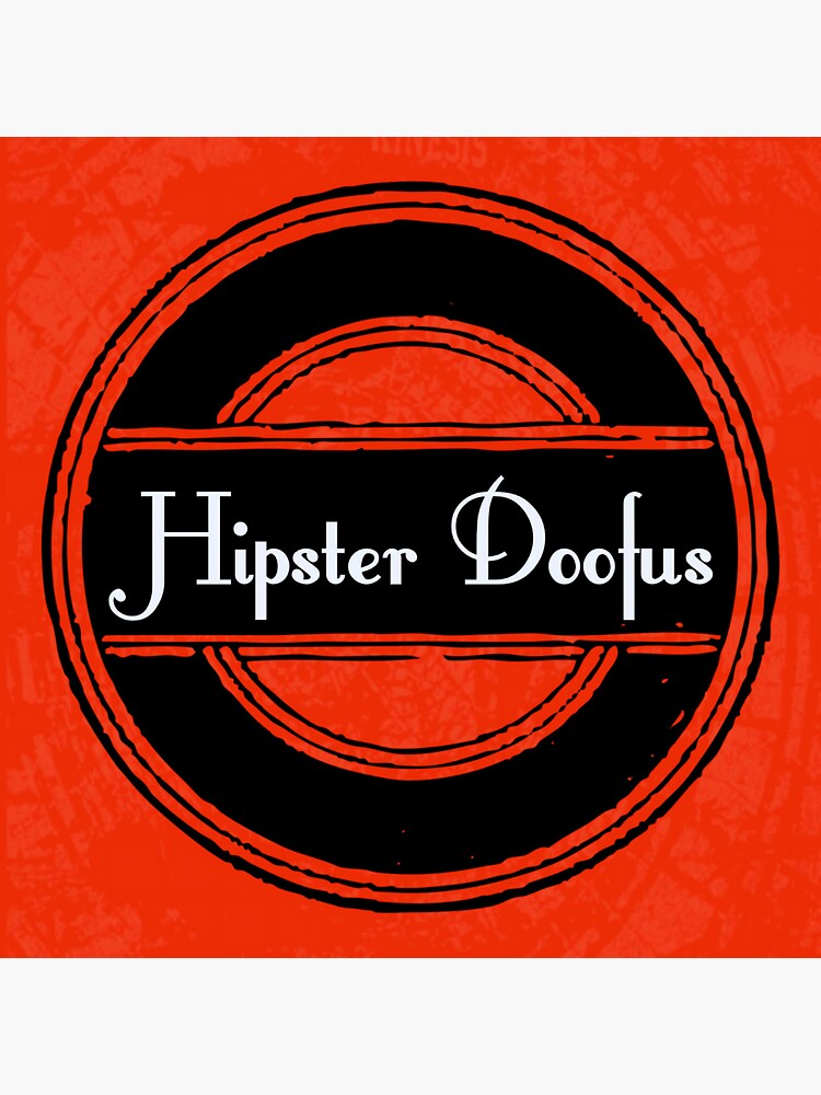 "Hipster Doofus" Sticker for Sale by BobPagani | Redbubble