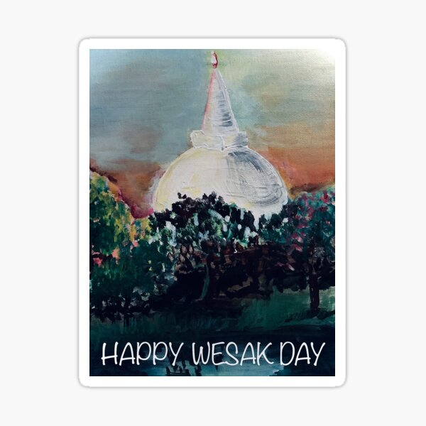 "Happy Wesak Day - Wesak greetings" Sticker for Sale by Sanjeewani ...
