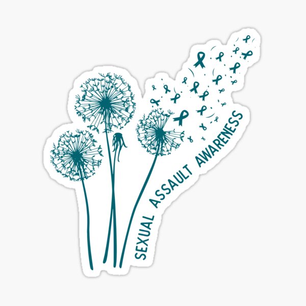 "Teal Dandelion Ribbons April Sexual Assault Awareness Month Gifts ...