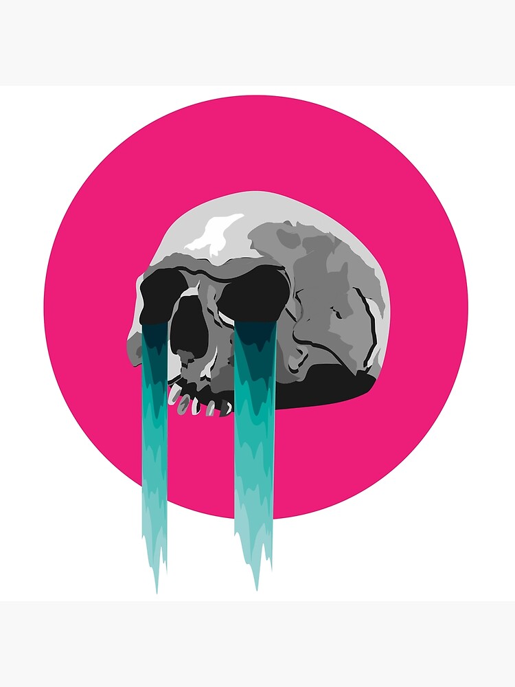"Sad crying skull design" Poster by YK-Art | Redbubble