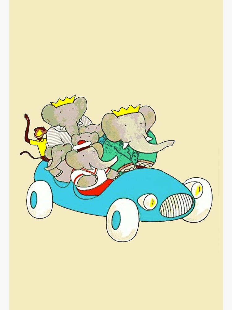 "Babar drives a car " Art Print for Sale by the-classics | Redbubble