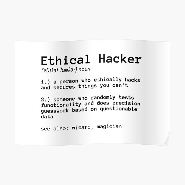 Ethical Hacker Posters | Redbubble