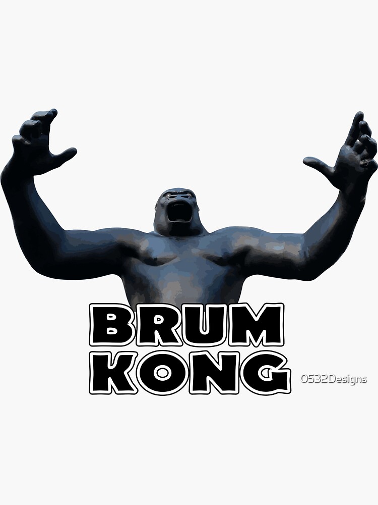 "Brum Kong - Birmingham's King Kong" Sticker for Sale by 0532Designs ...