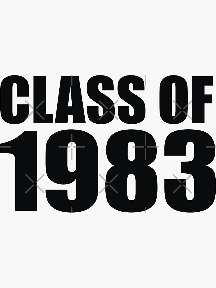 "Class of 1983 - Graduation" Sticker for Sale by AnveeBubbles | Redbubble