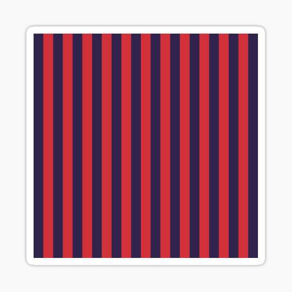 Pegatina «RAYAS verticales pequeñas AZUL MARINO y ROJO» de RachelMacht ...
