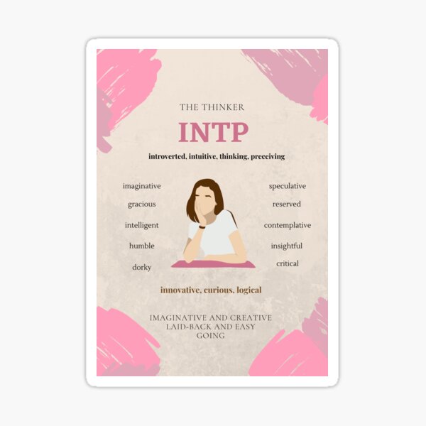 "intp aesthetic poster" Sticker for Sale by kawaii-customs | Redbubble