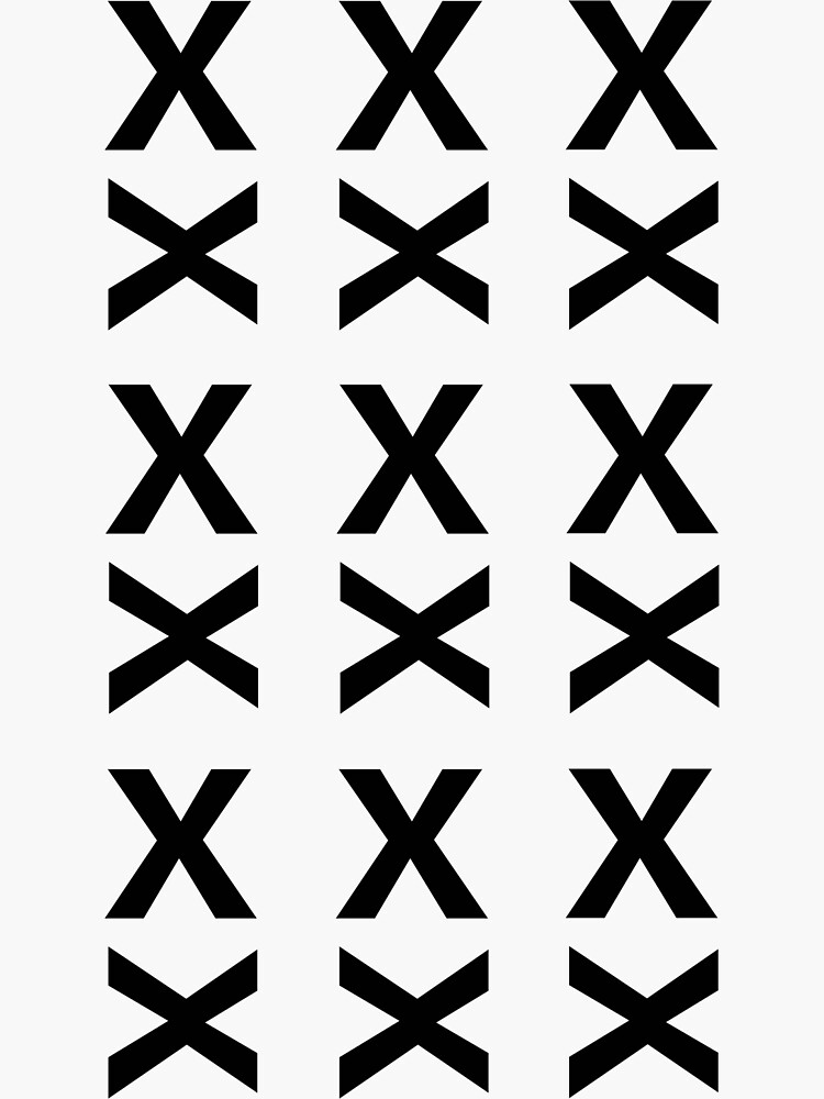 "X Monogram Pattern" Sticker for Sale by continuestudios | Redbubble