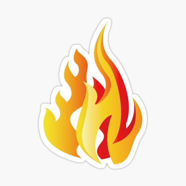 "All on fire" Sticker for Sale by Animalslover05 | Redbubble