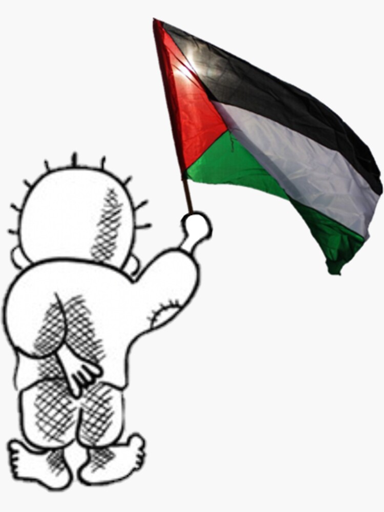 "Handala - Free Palestine Symbol" Sticker by NealSizemore | Redbubble